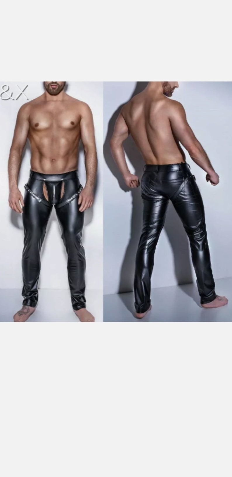 Leather Chaps Pvc Chaps Leather Trousers T Size Xl 3234 Etsy Uk