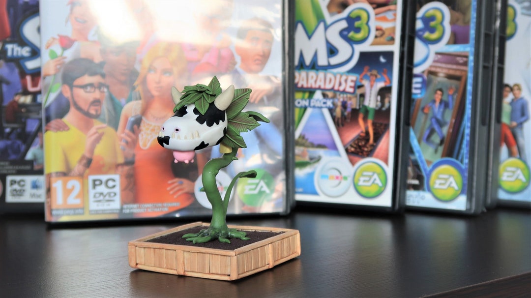 The Sims Cowplant, Handmade Cowplant Sculpture, Clay Art Figure ...