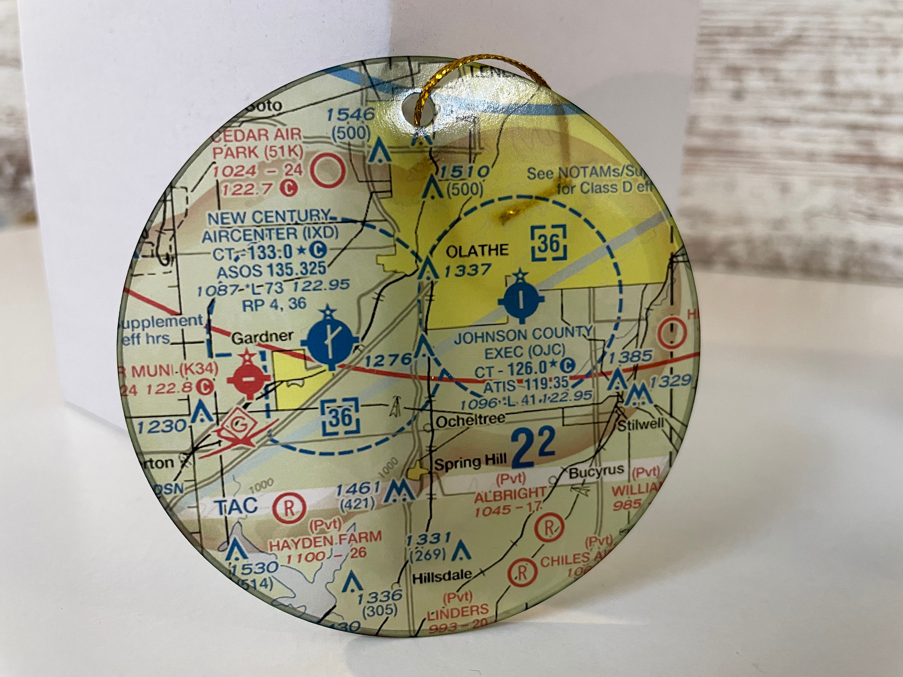 Customizable Pilot VFR Sectional Map Ornament, Aviation Gift - Etsy