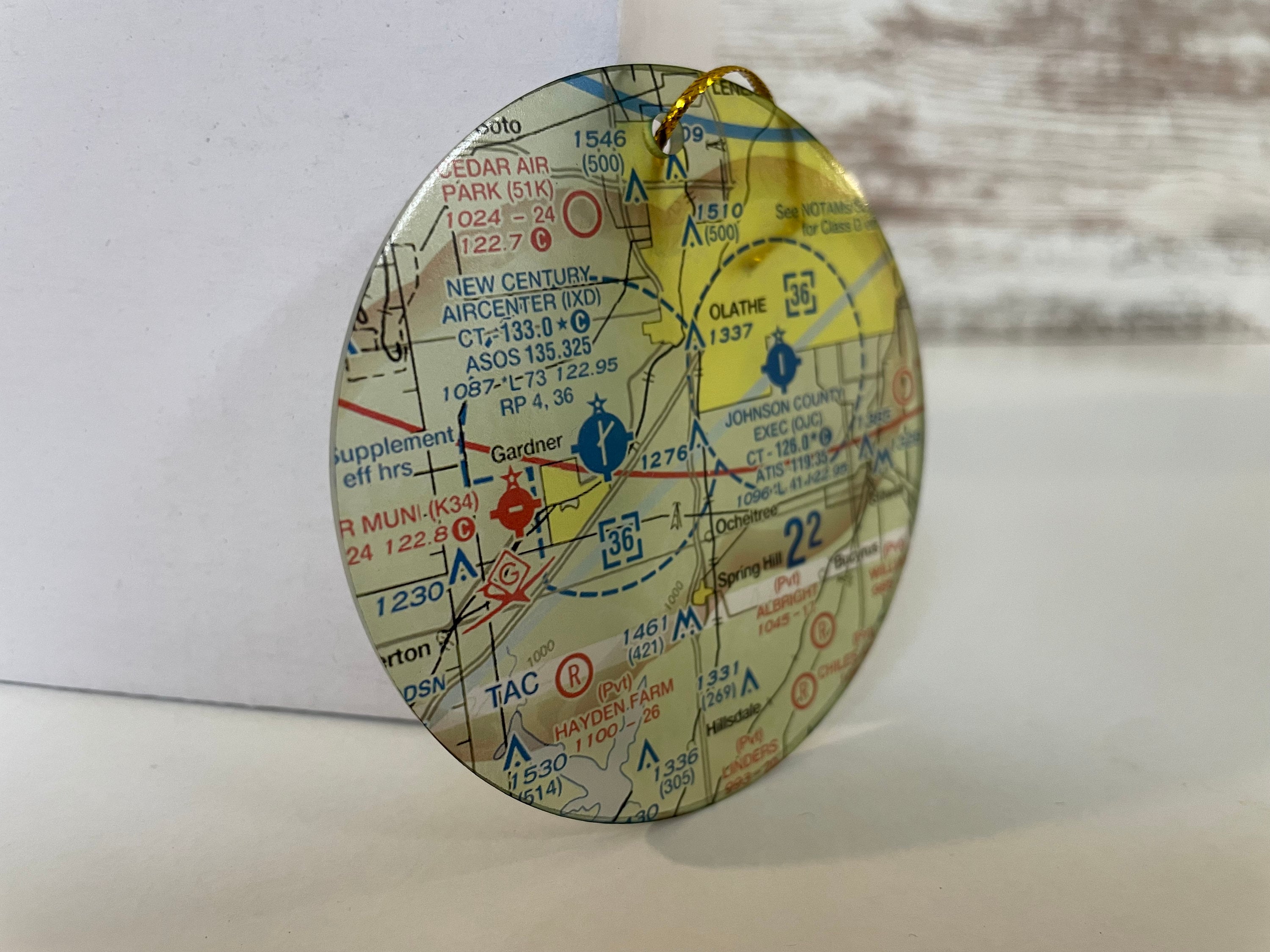 Customizable Pilot VFR Sectional Map Ornament, Aviation Gift - Etsy