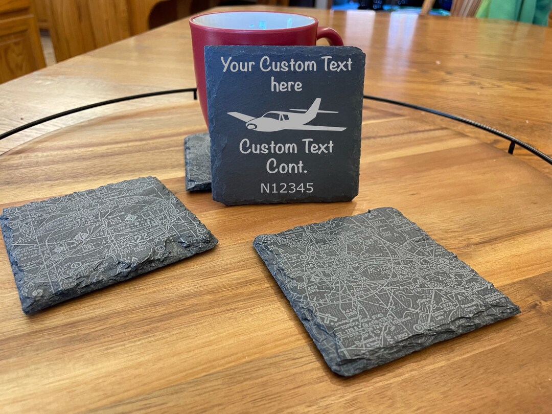 Custom Aviation Coaster (set of Four), Pilot Coaster, Pilot Gifts ...