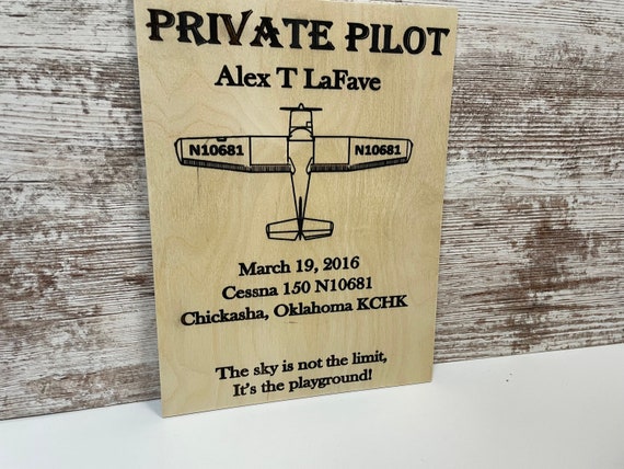 Pilot Award Pilot Gift First Solo Private Pilot Aviator | Etsy