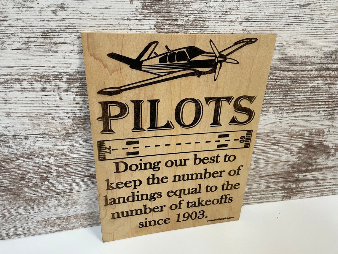 Pilot Sign Funny Aviation Gift Pilot Gift Pilot Christmas - Etsy