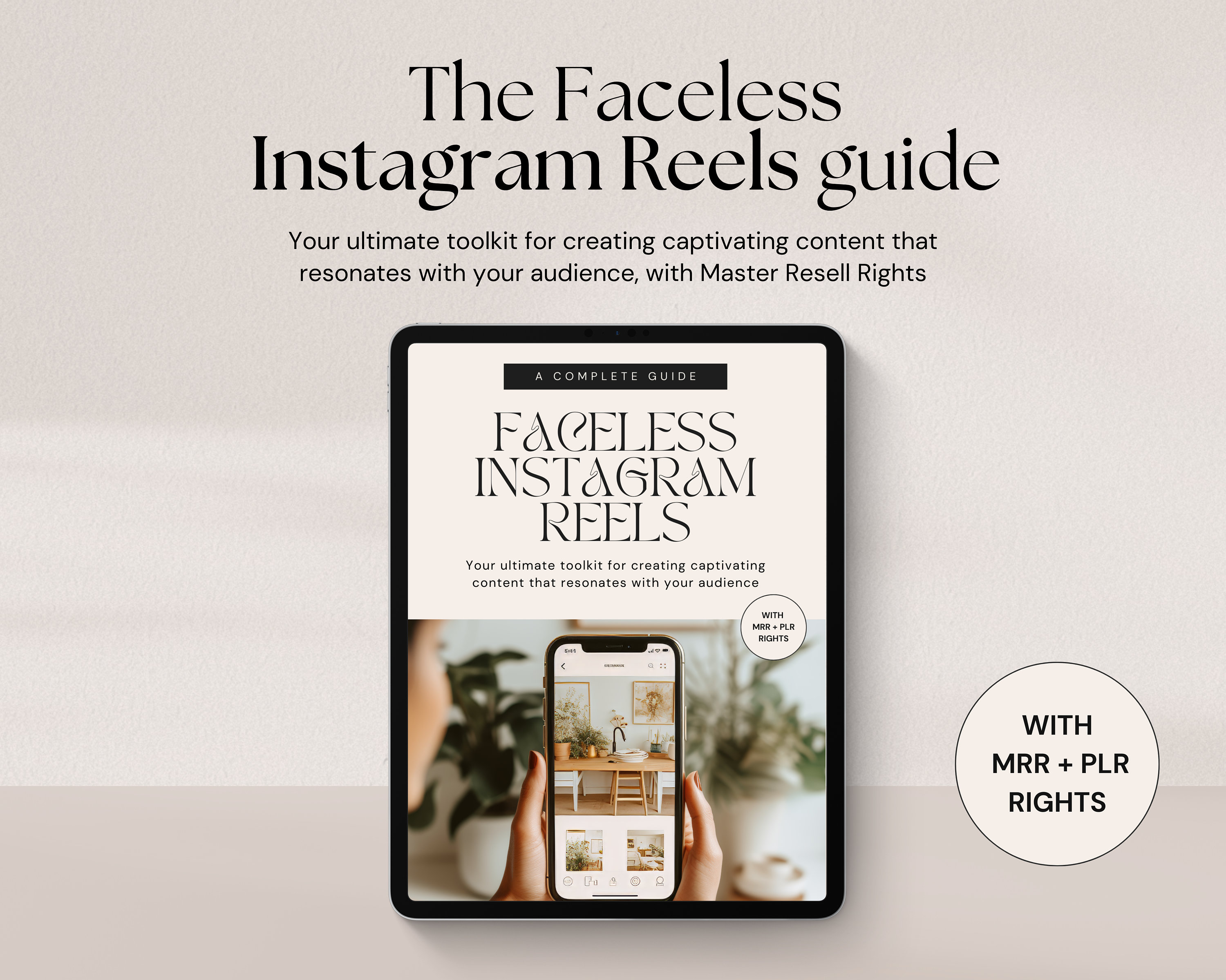 Faceless Instagram Reels Guide With Master Resell Rights, Faceless ...