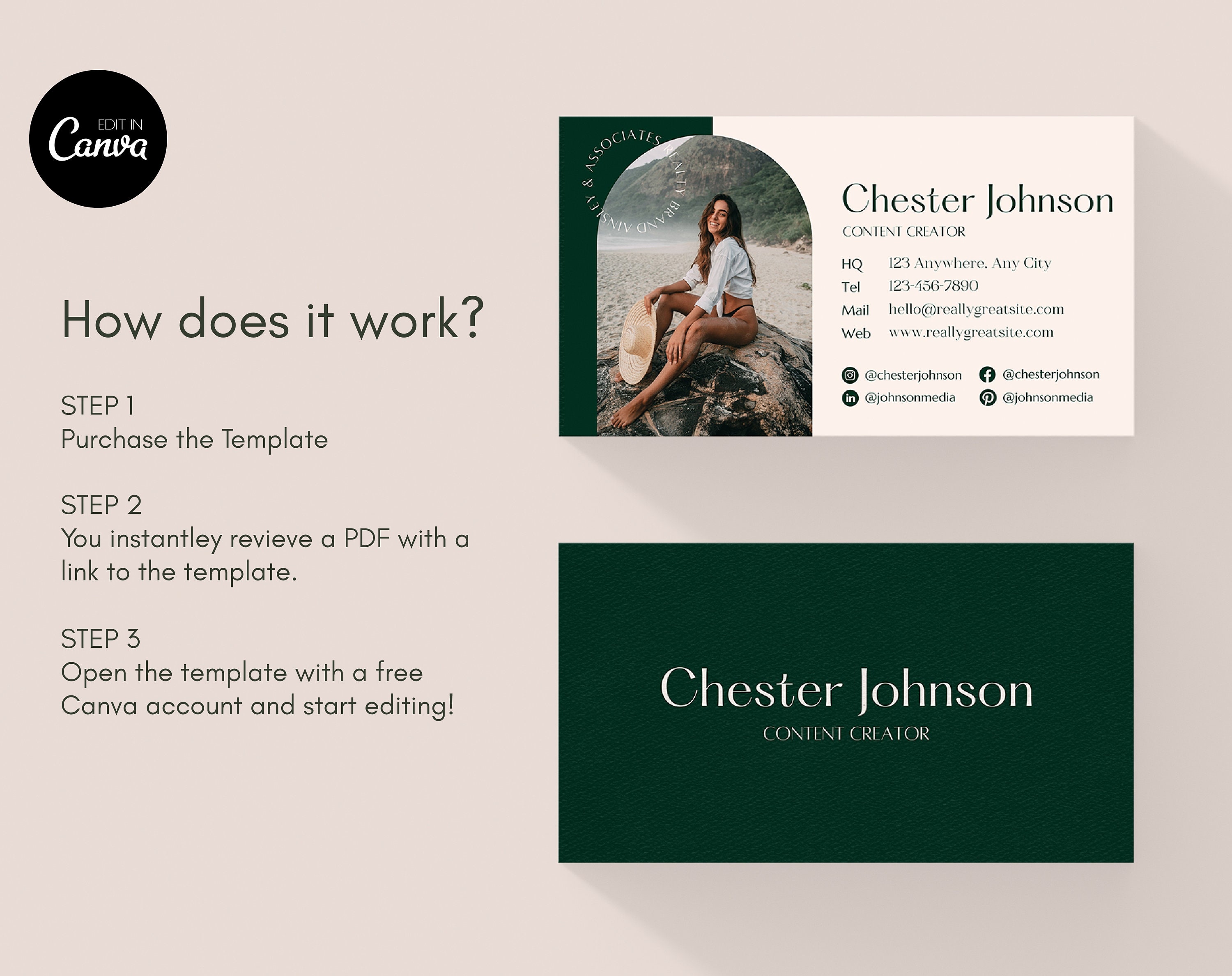 Business Card Template Canva | Best Seller Professional Canvas Template ...