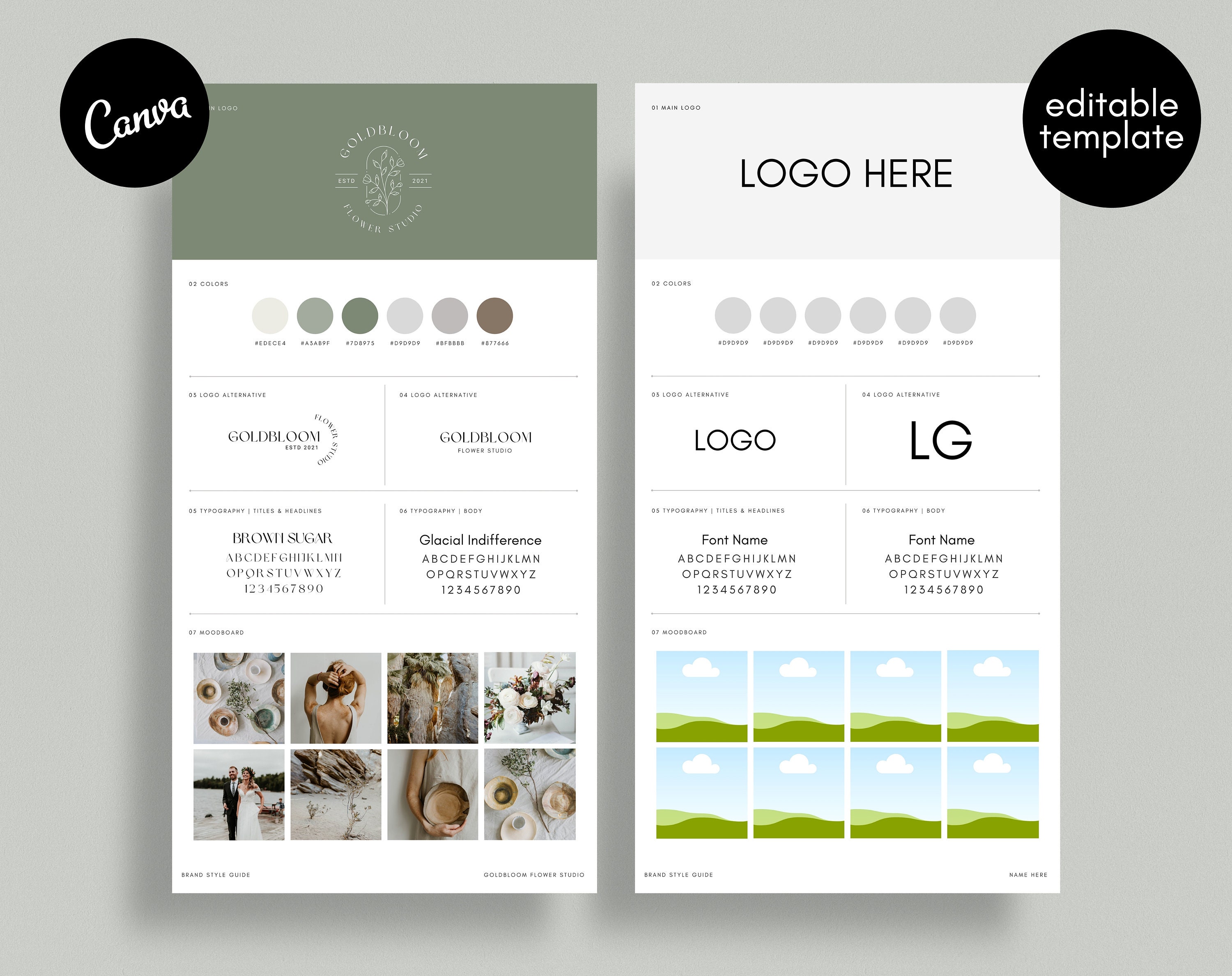 Brand Guide Template | Canva | the Ultimate Minimal Branding Kit/brand ...