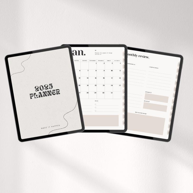 Dated 2025 Digital Planner for iPad & Android | Goodnotes and ...