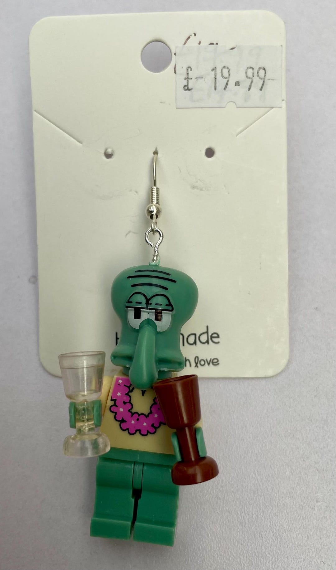 Squidward From Spongebob Square Pants Minifigure With Clear Drink Glass ...
