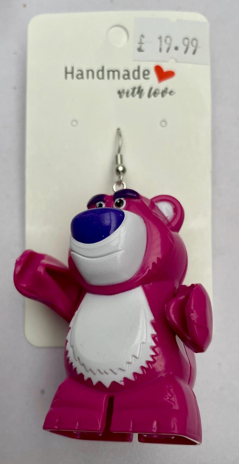 Lotso Hug N Bear From Toy Story Minifigure Earring - Etsy