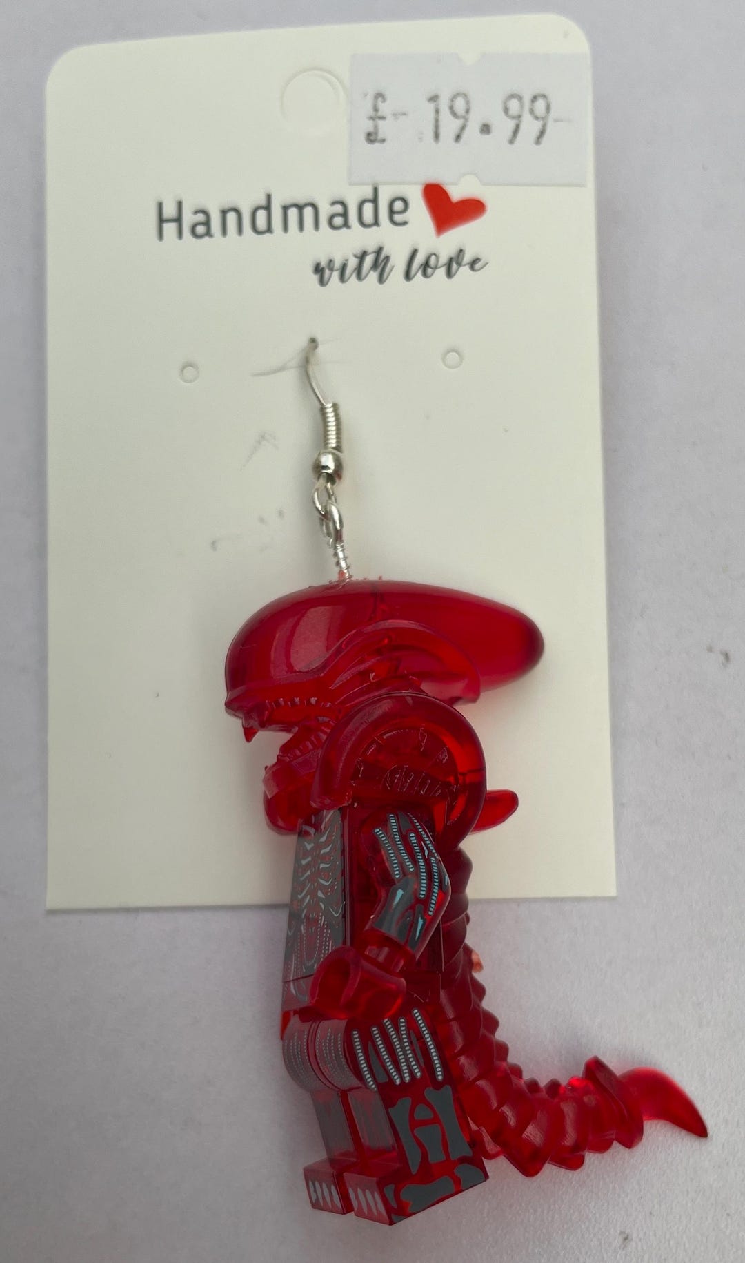 Alien Clear Red Queen Xenomorph Minifigure From Alien Earring - Etsy