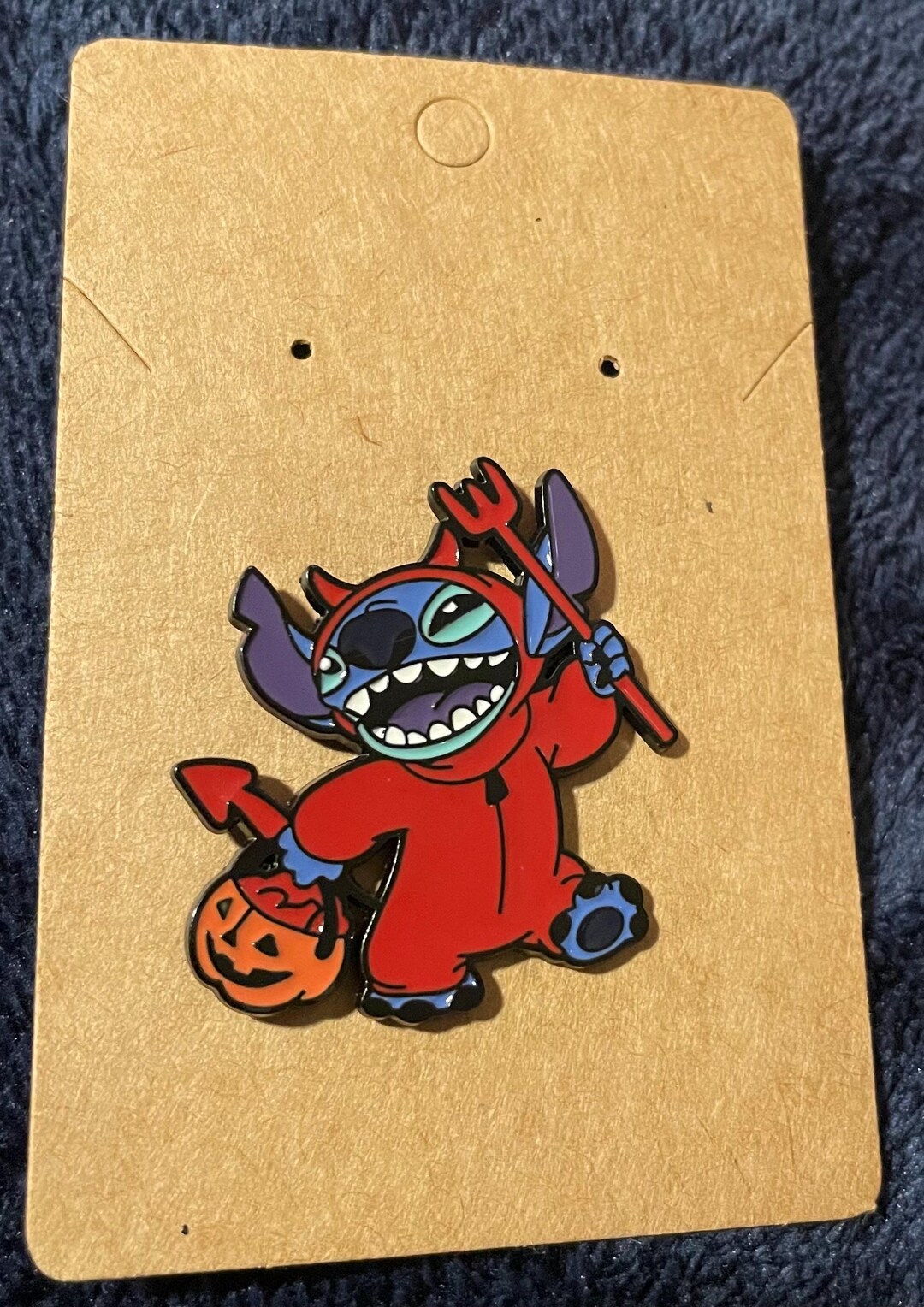 Stitch as A Devil Pin Badge - Etsy