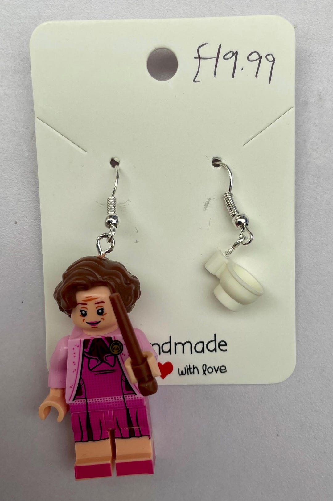 Professor Umbridge From Harry Potter Minifigure Earring With Wand and ...
