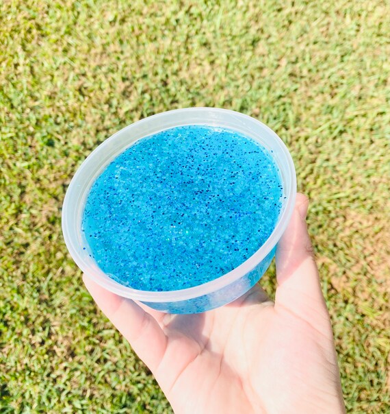 Clear Blue Glitter Slime Ocean Slime Stretchy Slime - Etsy
