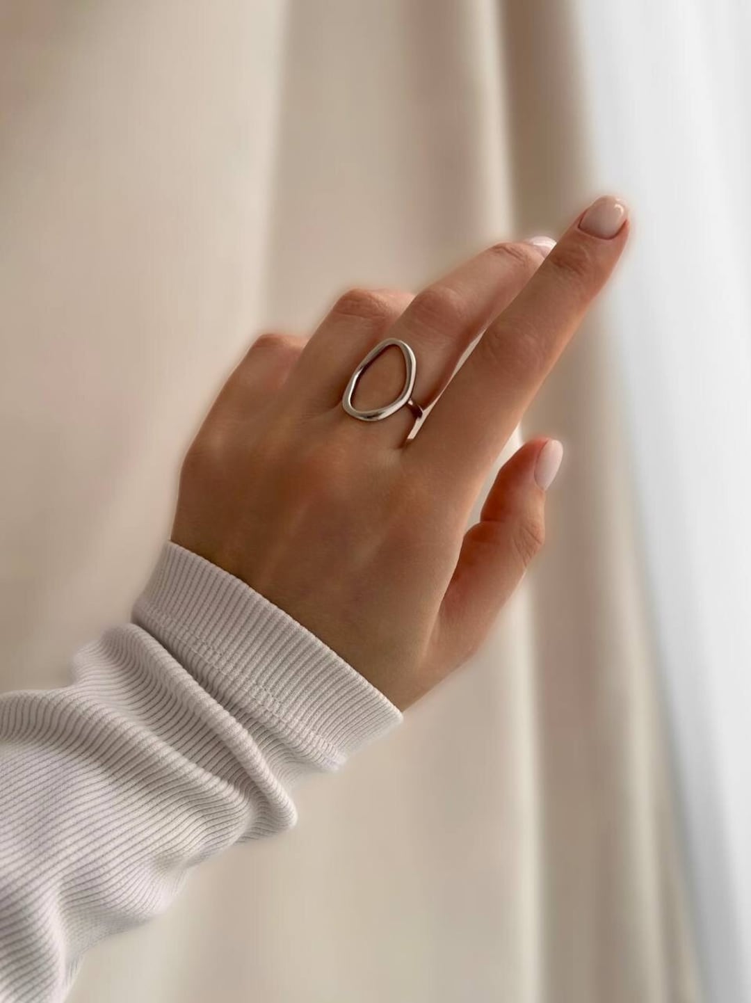 Open Oval Ring-jewelry Alloy - Open Ring - Waterproof Jewerly-dainty ...