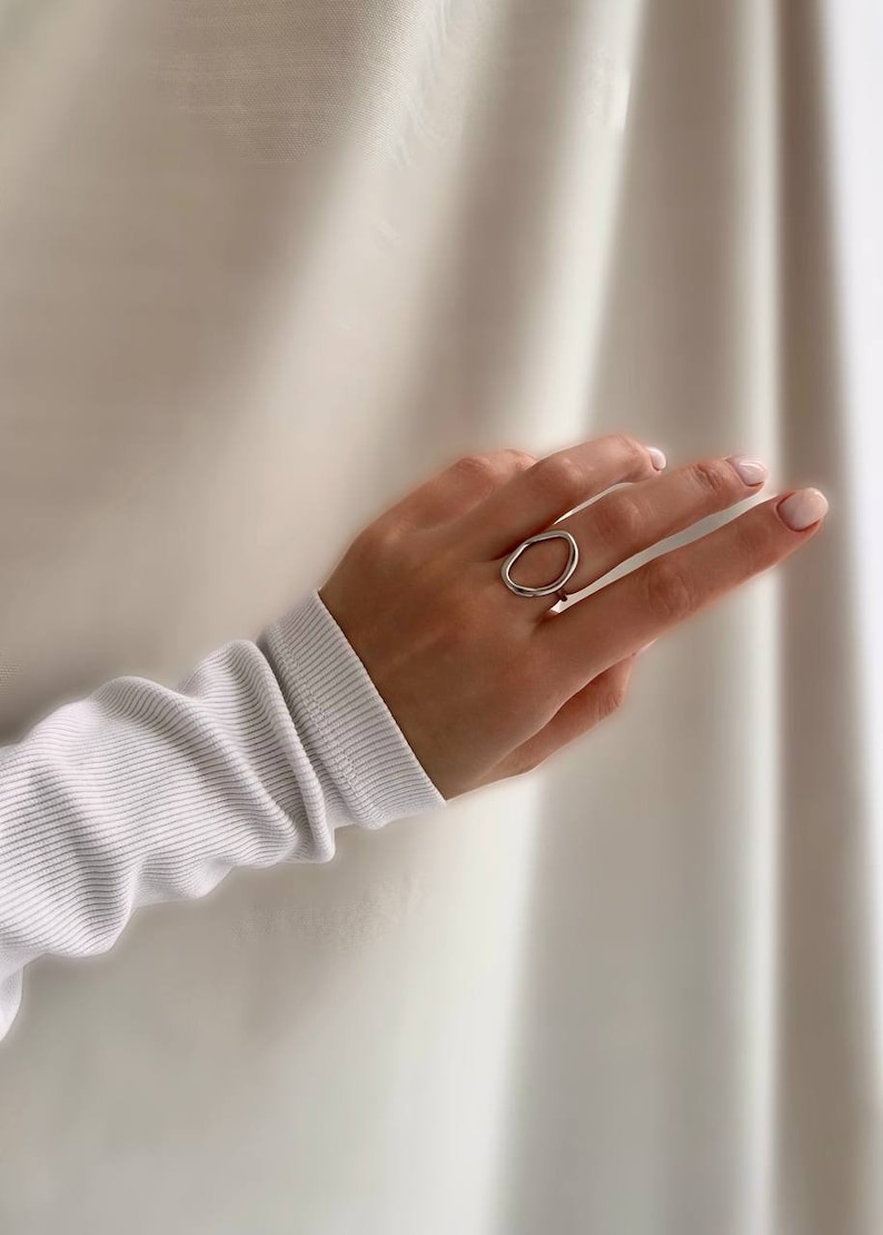 Open Oval Ring-jewelry Alloy - Open Ring - Waterproof Jewerly-dainty ...