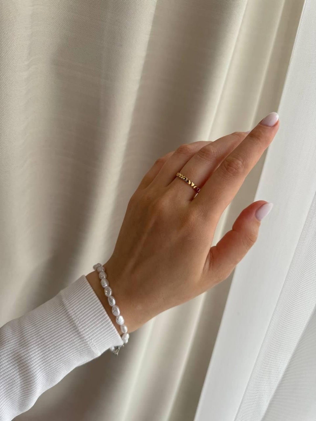 Band Heart Ring-gold Ring-never Fade Ring-everyday Ring-minimalist-gift ...