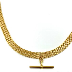 Golden T-bar Chain Woven Chain T-bar Chain Gold Chain - Etsy