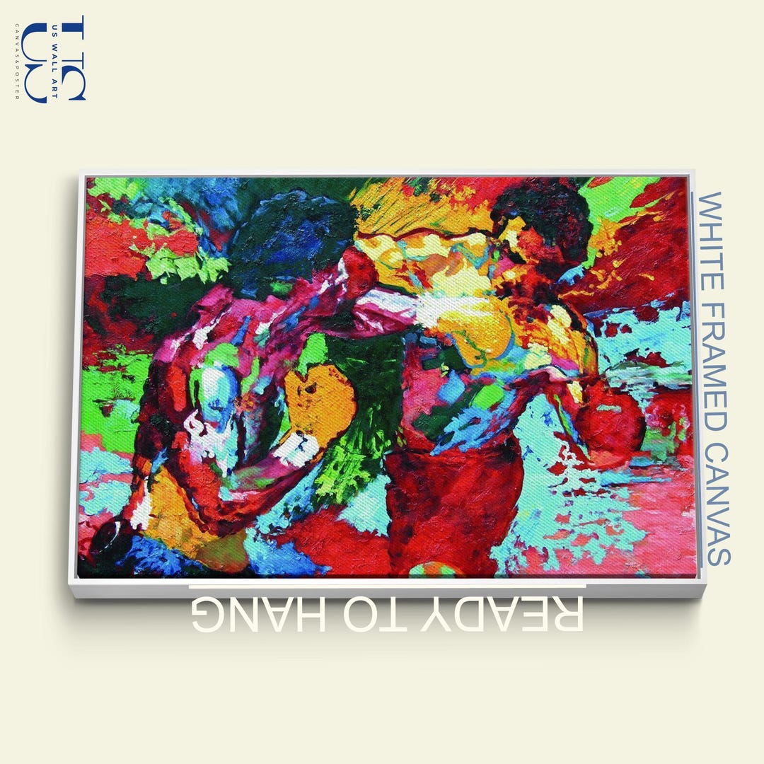 Rocky Balboa and Apollo Creed Boxing Match Canvas Art, Leroy Neiman ...