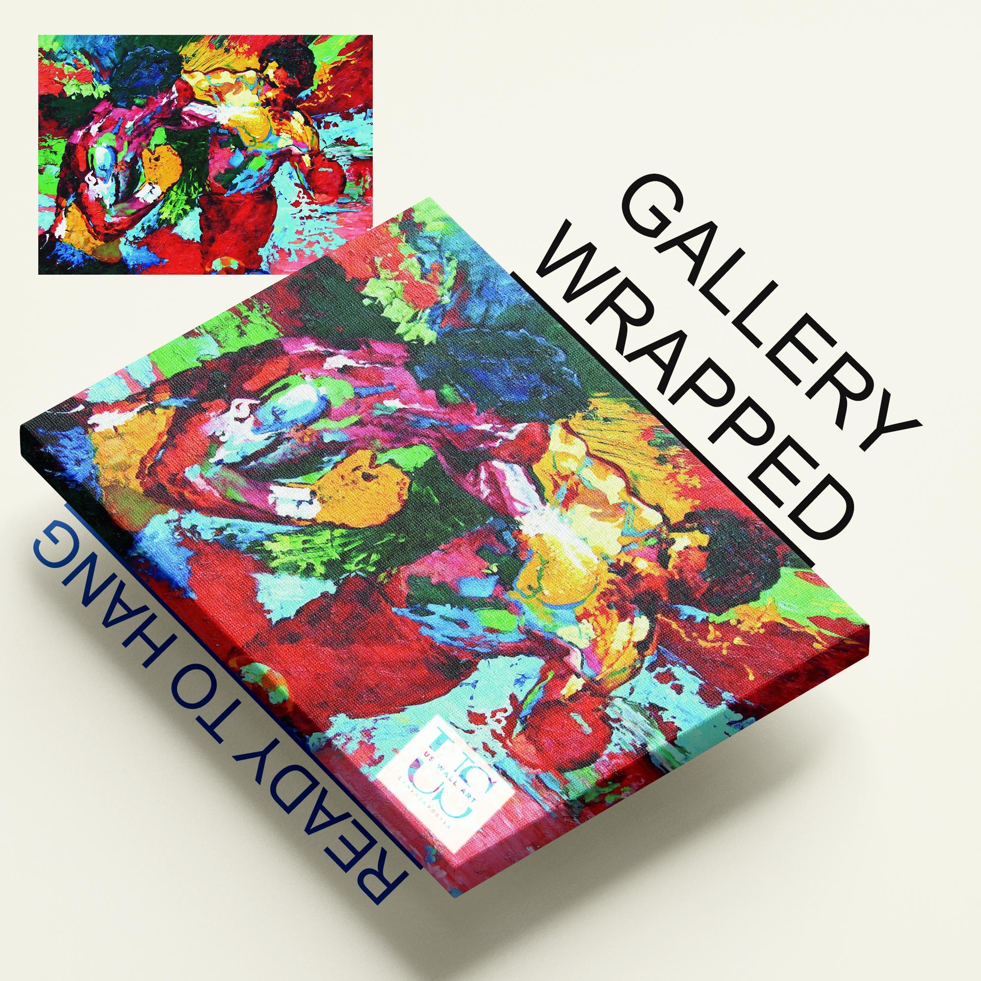 Rocky Balboa and Apollo Creed Boxing Match Canvas Art, Leroy Neiman ...