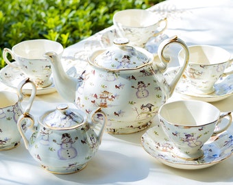 Christmas Tea Set - Etsy