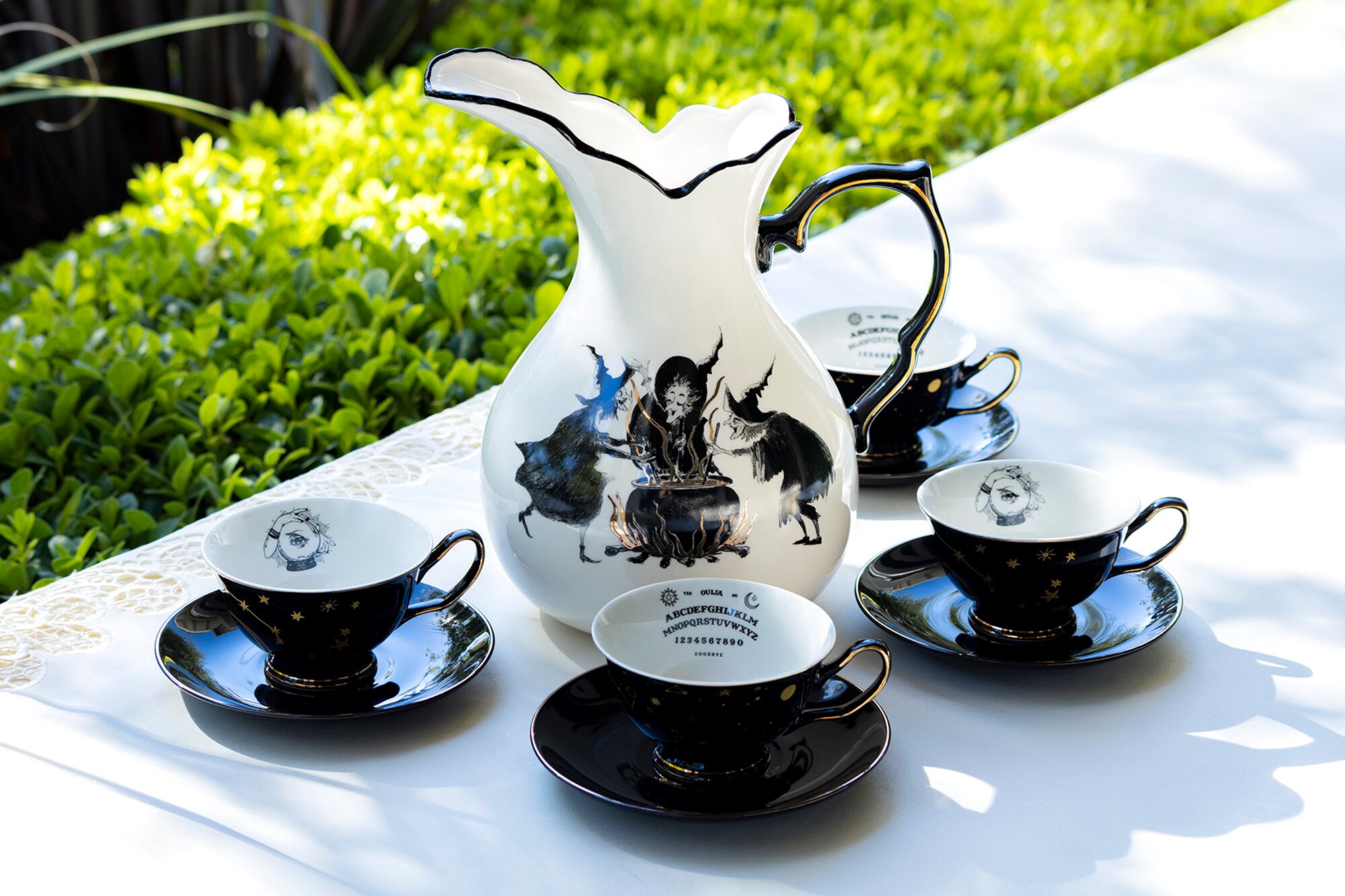 Witches Brew Pitcher 4 Assorted Halloween Tea Cup and Saucer - Etsy