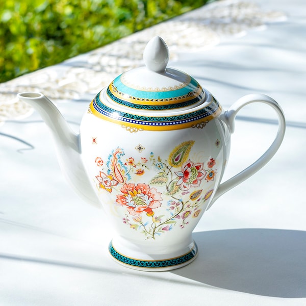 Porcelain Teapot - Etsy