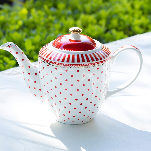 Red Teapot - Etsy