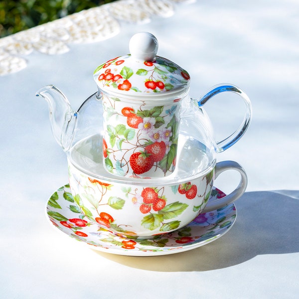 Strawberry Teacup - Etsy