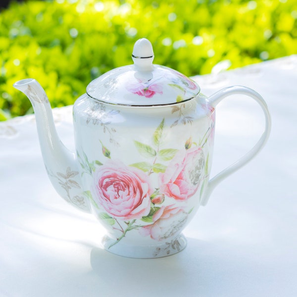 Bone China Teapot - Etsy