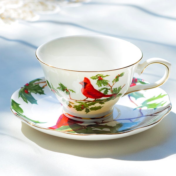 Christmas Tea Cup - Etsy