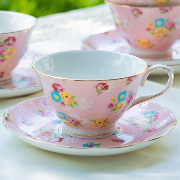 Pink Tea Cups - Etsy