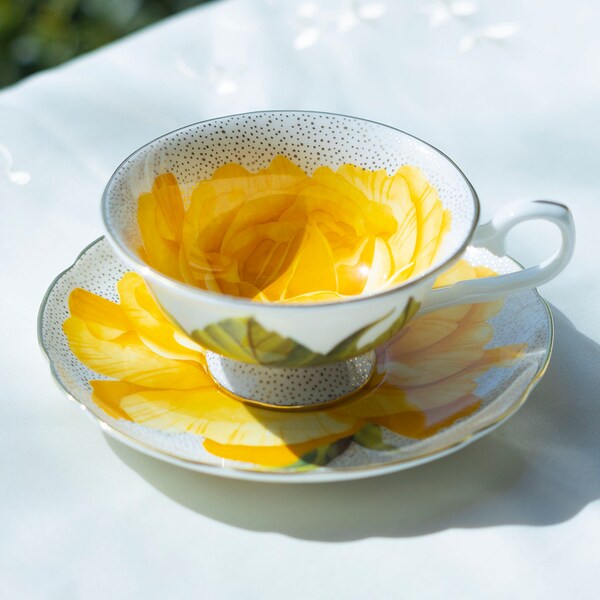 Yellow Tea Cup - Etsy