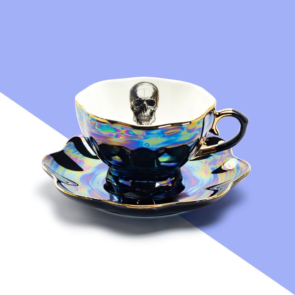 Skull Tea Cup - Etsy