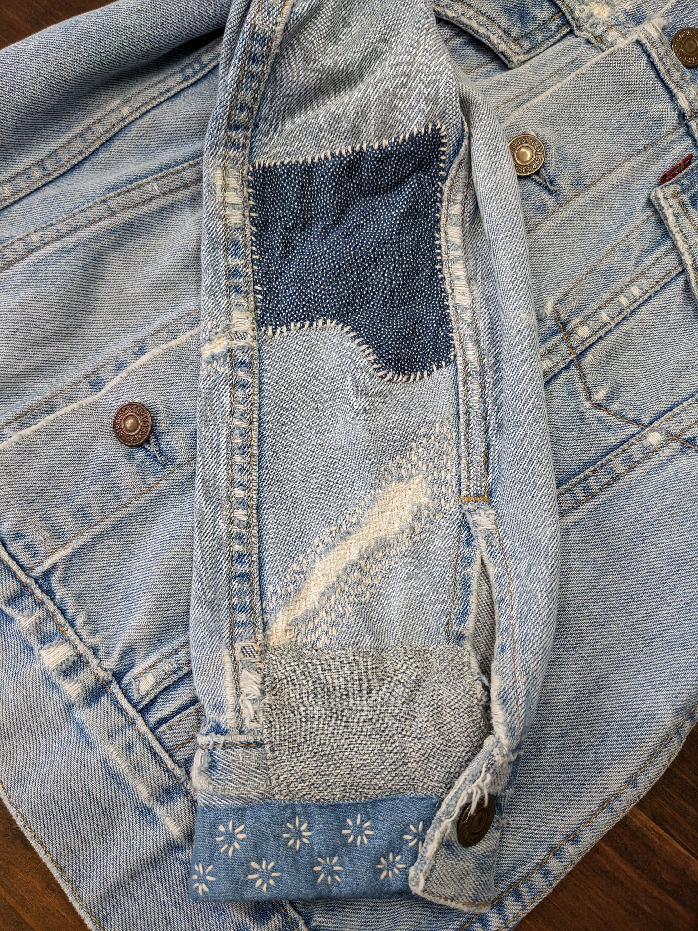 Levi's Denim Jacket Custom Sashiko BWM#30 - Etsy