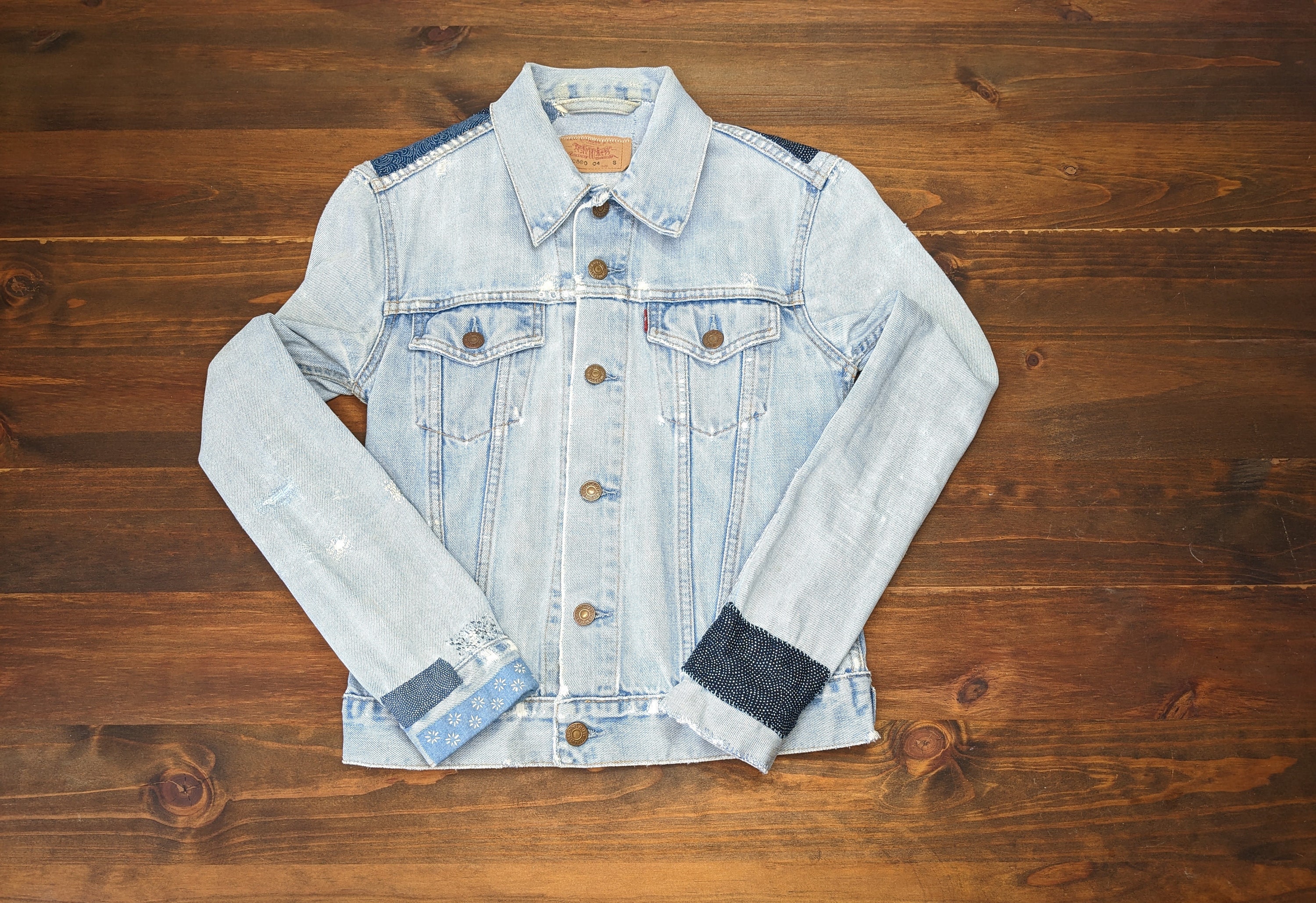 Levi's Denim Jacket Custom Sashiko BWM#30 - Etsy