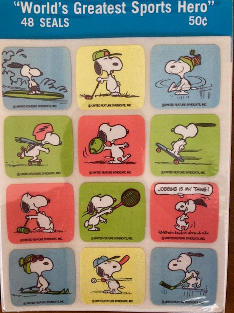 Snoopy Cards and Seals - Etsy