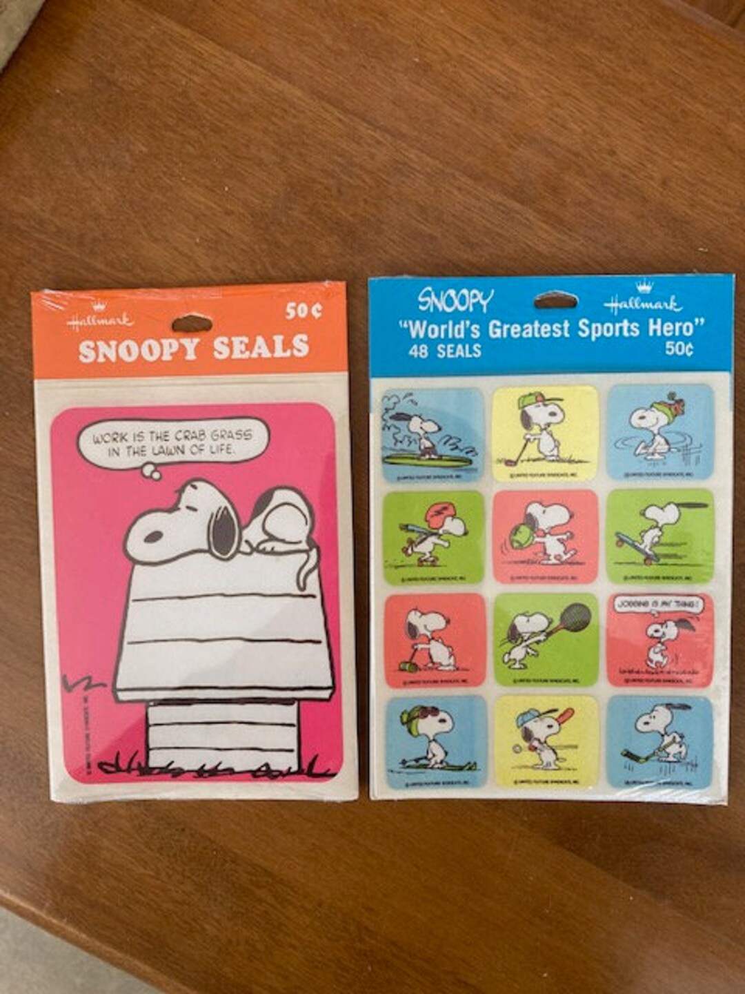 Snoopy Cards and Seals - Etsy