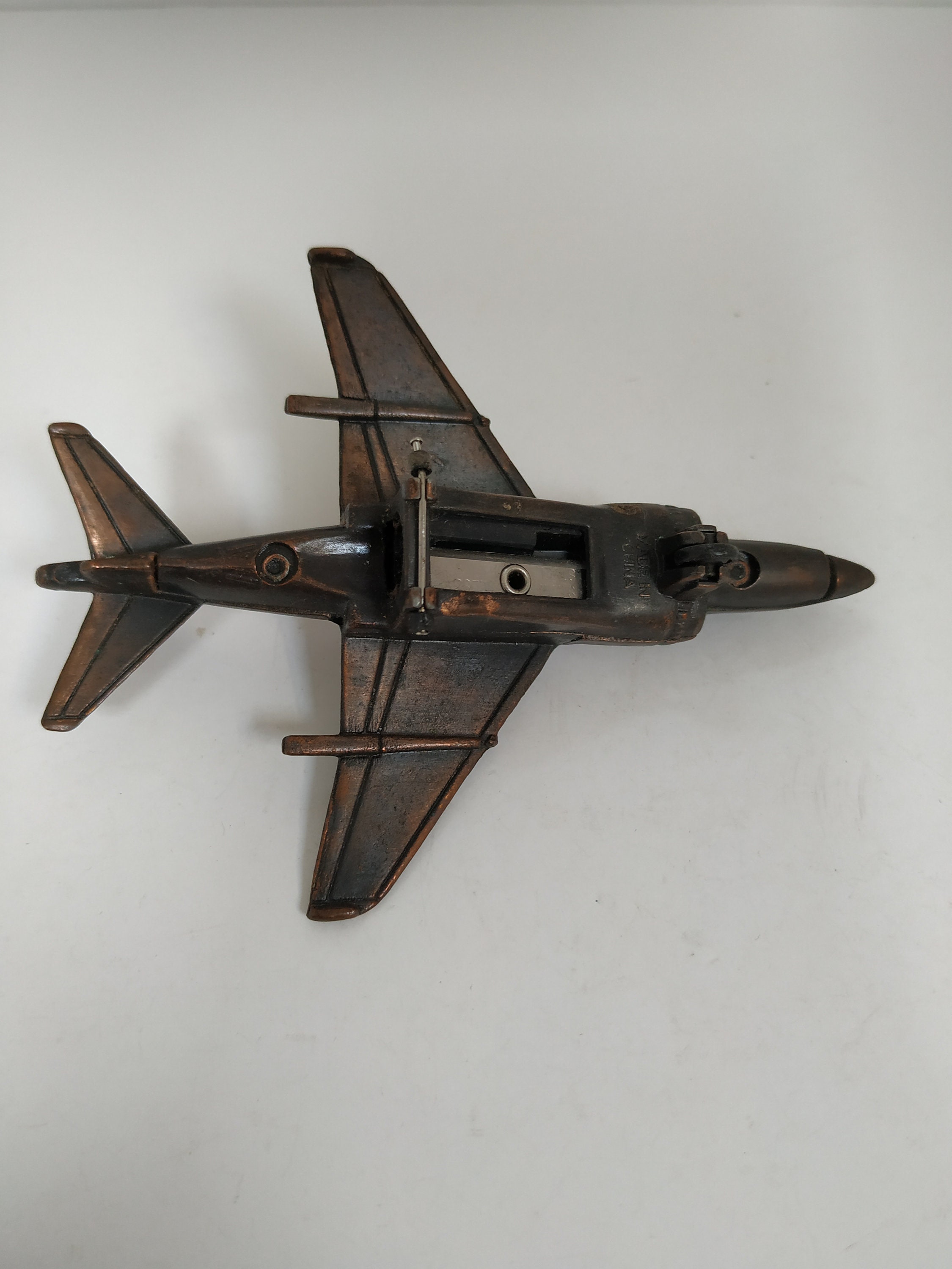 Fighter Jet Plane Pencil Sharpener Metal Die Cast Miniature Display ...