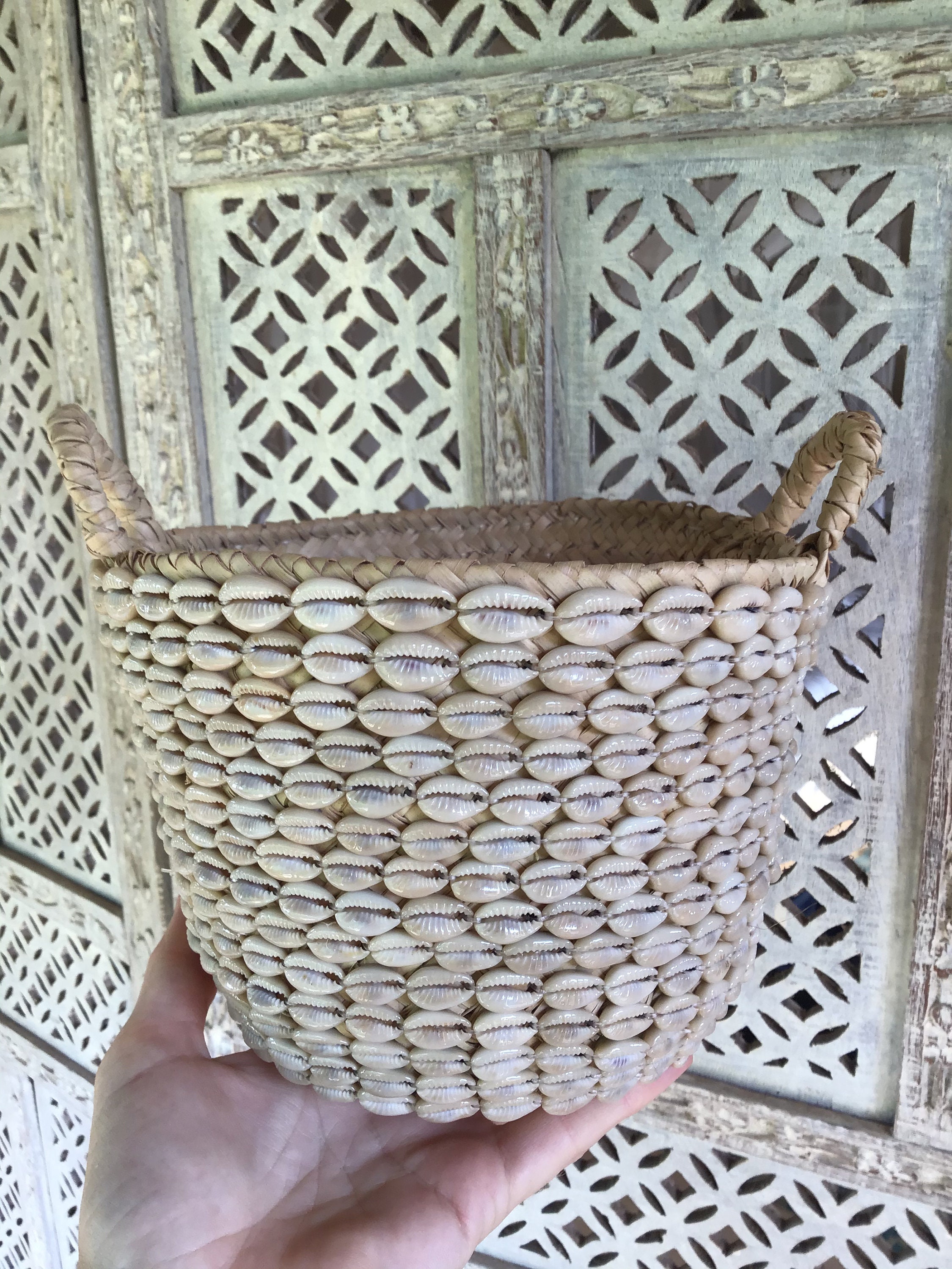 Cowrie Shell Baskets ~ for Home use or for children’s playroom kids ...