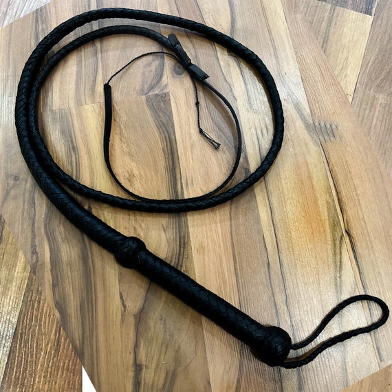 Bull Whip Leather Bullwhip 04 to 06 Feet's Black - Etsy