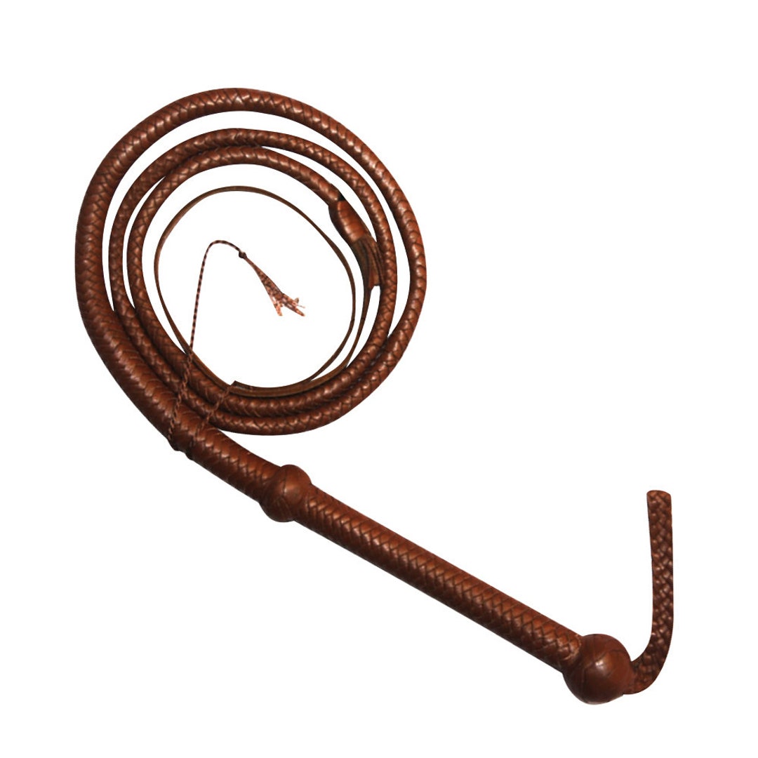Genuine Cowhide Leather Bullwhip 03 Feet Long 12 Plaits Black Heavy ...