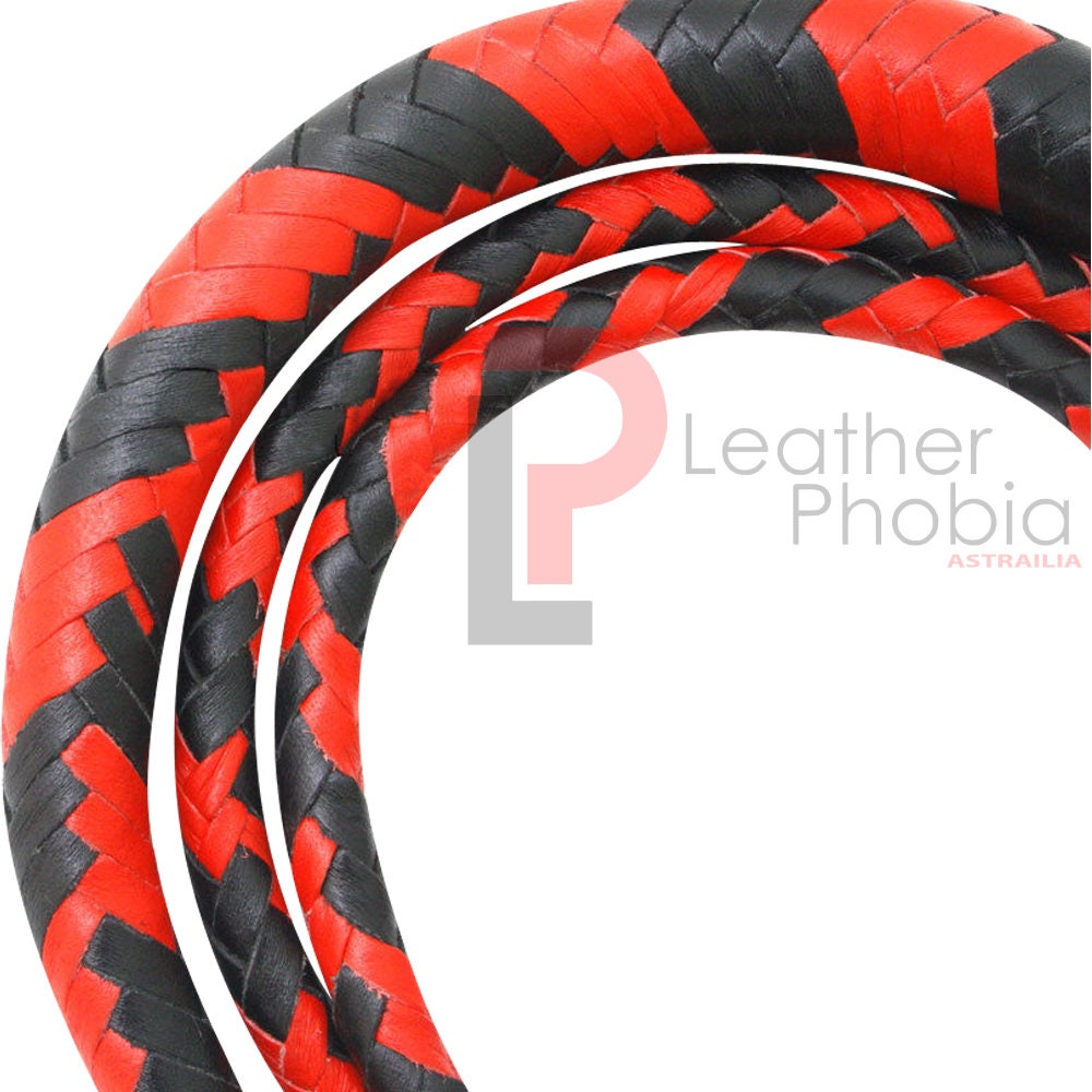 Genuine Cow Hide Leather Bullwhip 6 Feet Long 12 Plaits Bull Whip ...