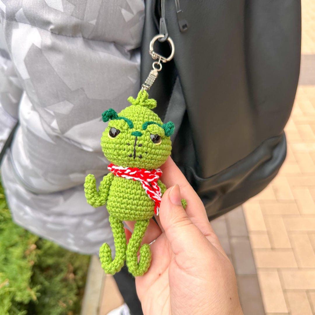 Keychain Grinch With Keyring, Christmas Keycain, Christmas Ornaments ...
