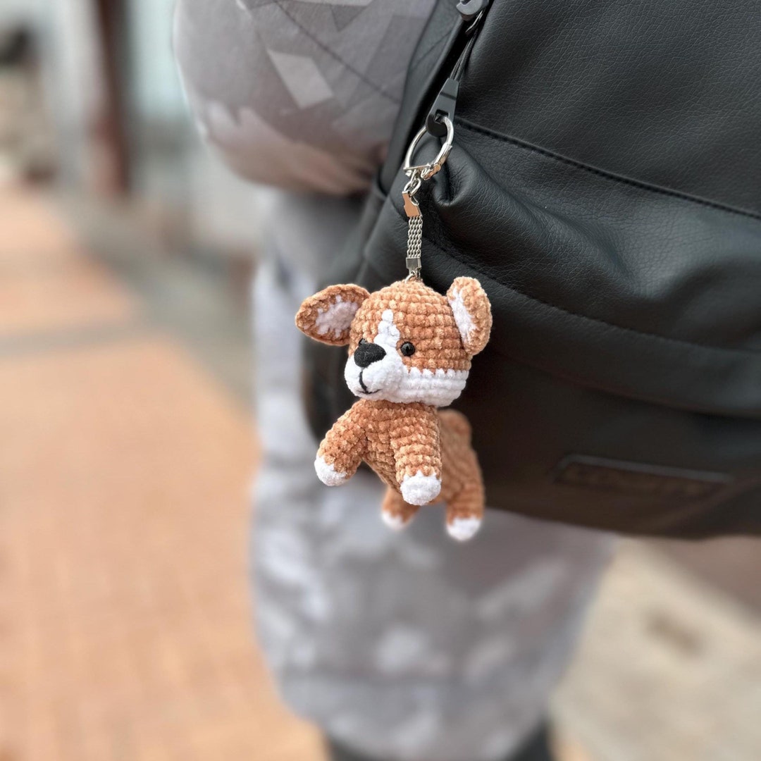 Corgi Keychain Handmade Plush Dog Bag Charm Animal Accessory for Dog ...