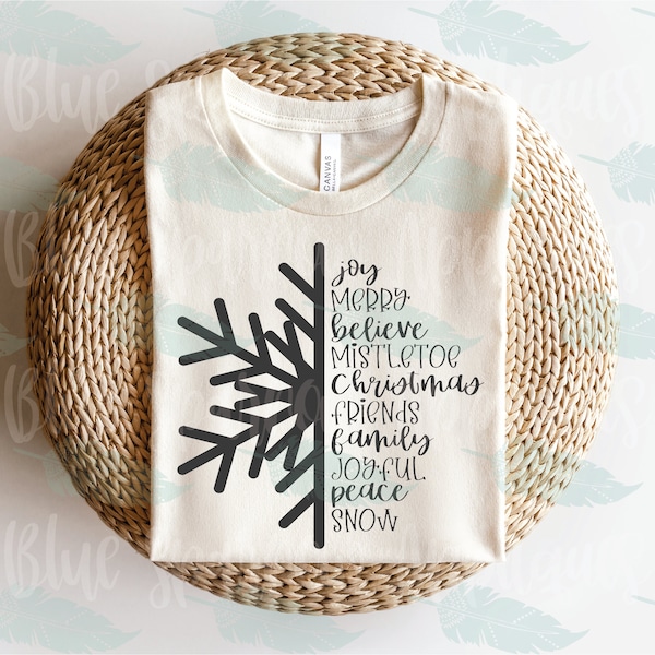 Joy Snowflake Svg - Etsy