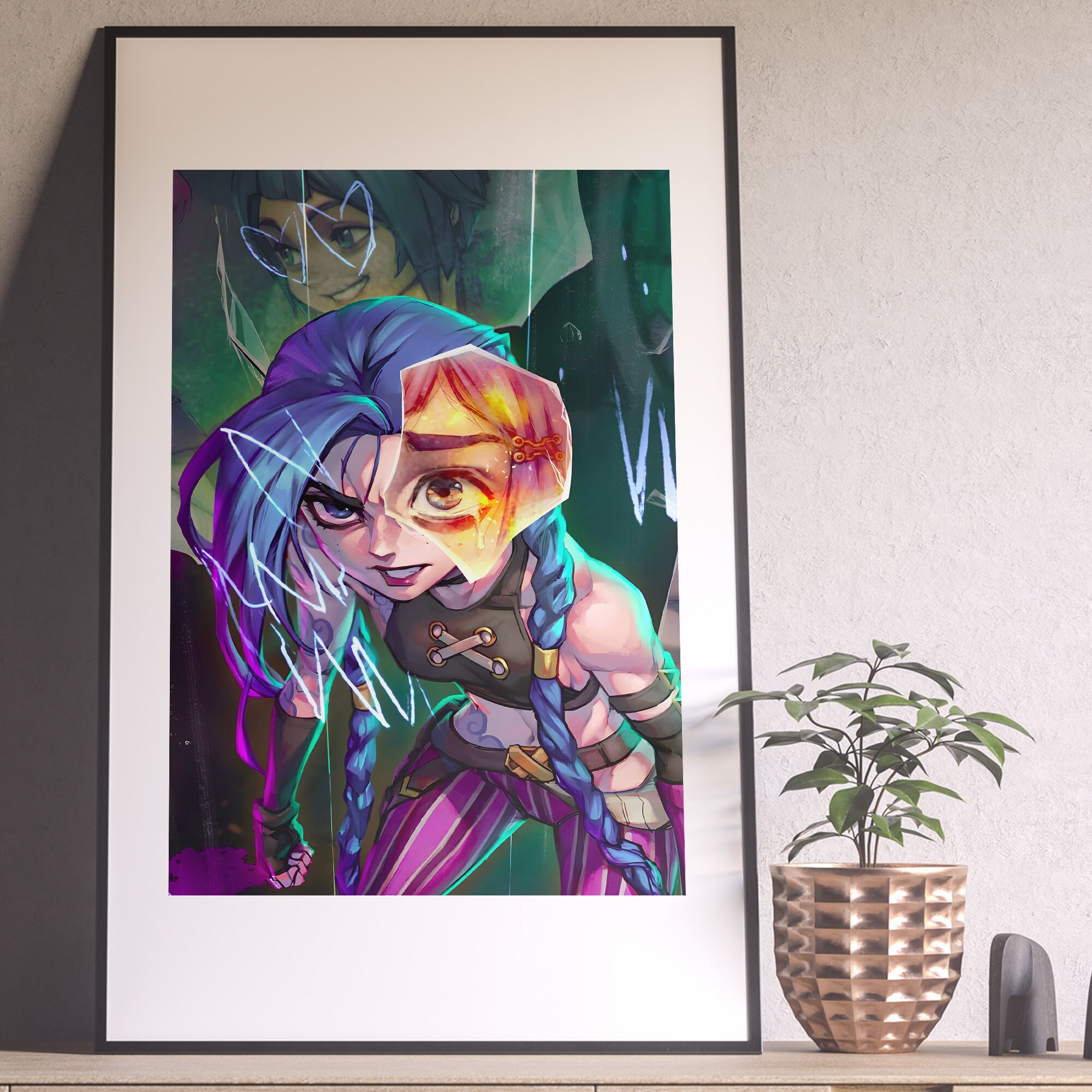 Jinx Poster Jinx Wall Art Jinx Print Arcane Poster Arcane Art Arcane Vi ...