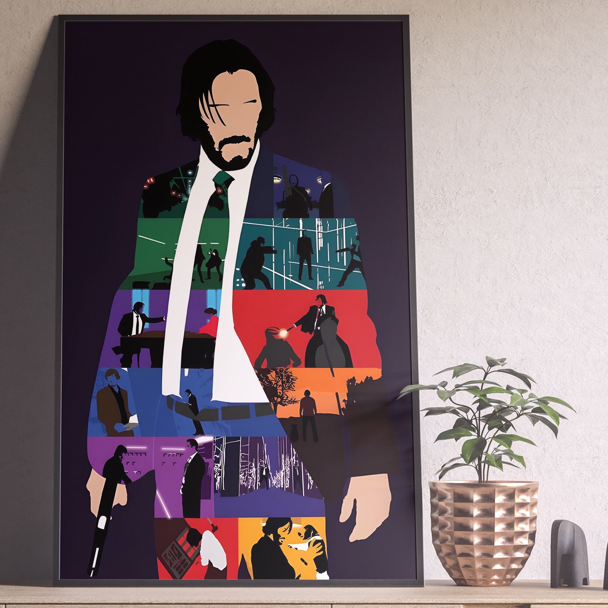 John Wick Poster John Wick Wall Art John Wick Print Keanu Reeves Poster
