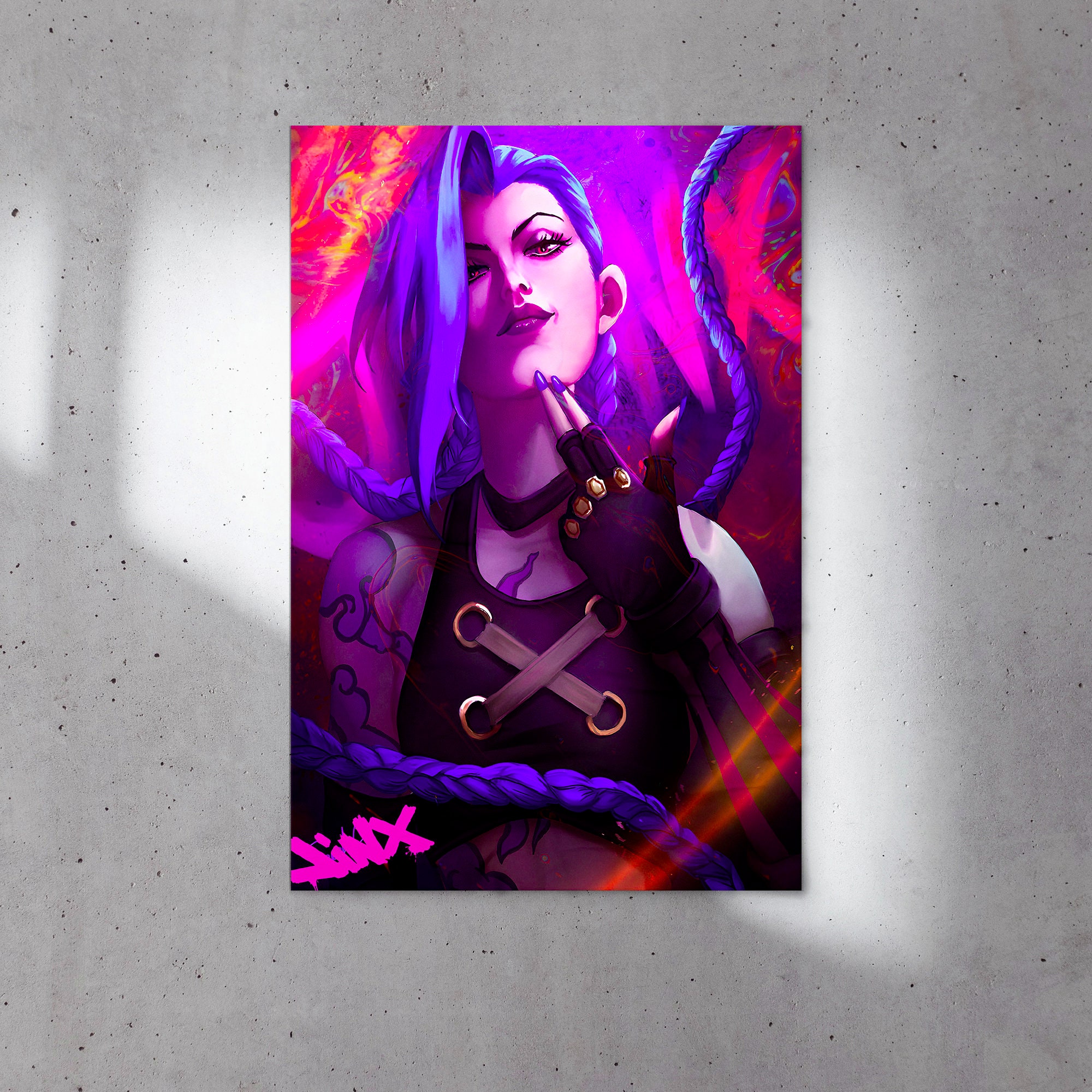 Jinx Poster Jinx Wall Art Jinx Print Arcane Poster Arcane Art Arcane Vi ...