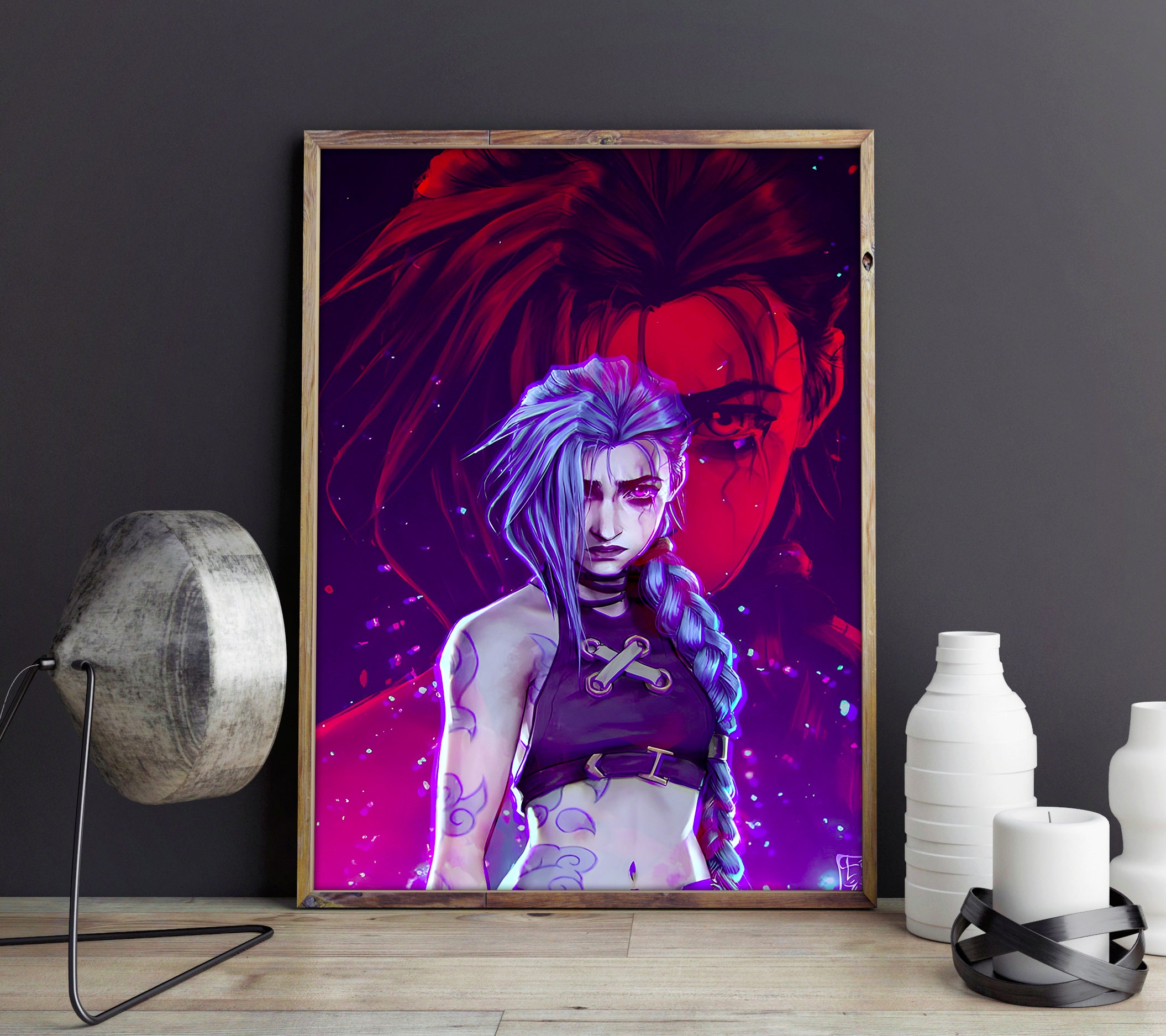 Jinx poster jinx wall art jinx print arcane poster arcane art arcane vi ...