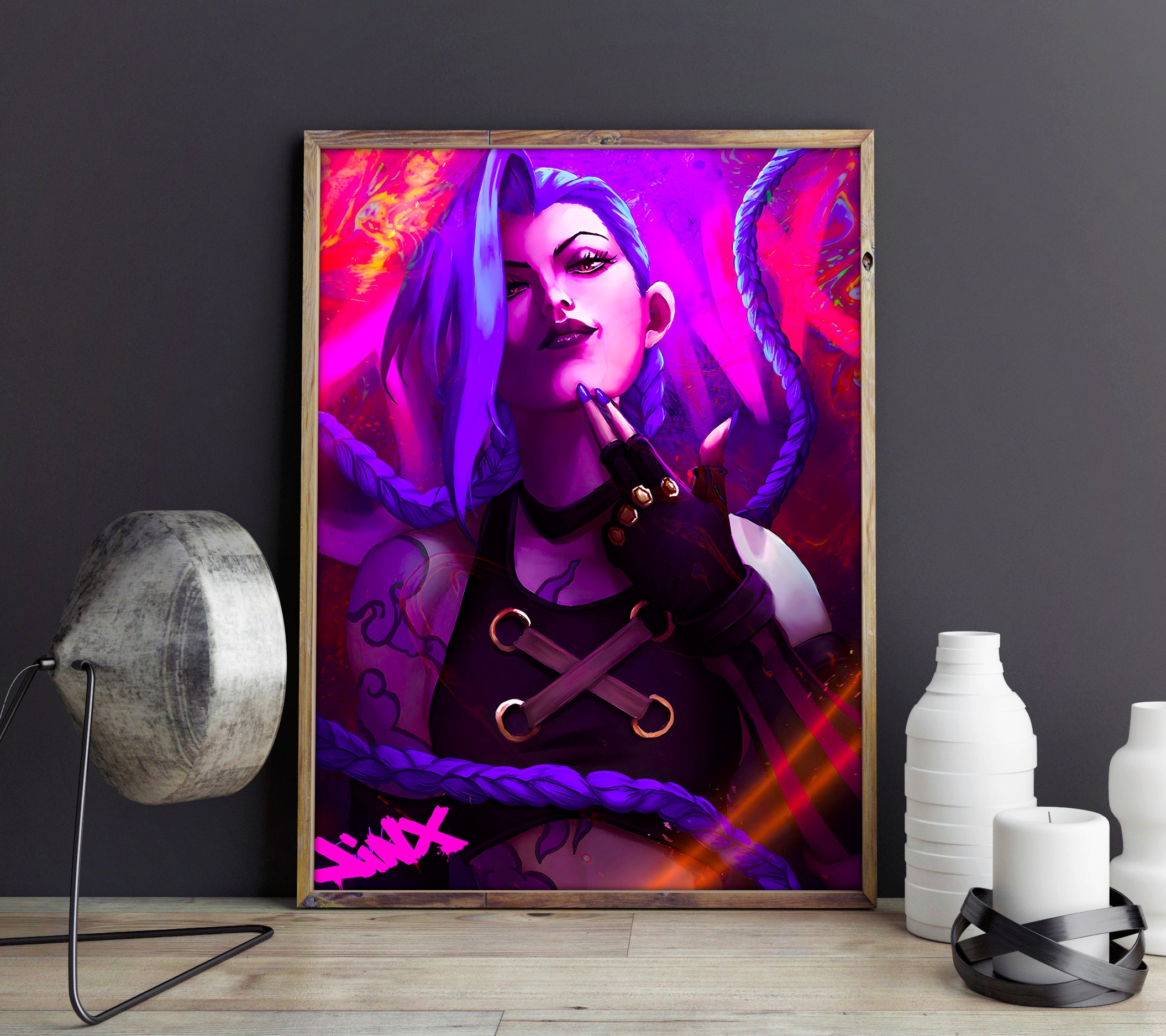 Jinx Poster Jinx Wall Art Jinx Print Arcane Poster Arcane Art Arcane Vi ...